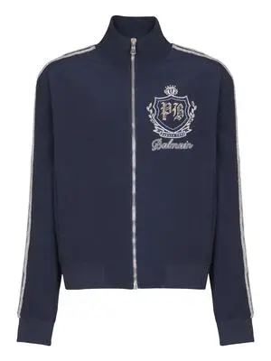 Balmain Embellished Track Jacket - Navy