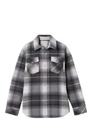 GOD’S TRUE CASHMERE Checked Cashmere Shirt - Gray