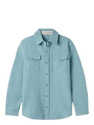 GOD’S TRUE CASHMERE Cashmere-tweed Shirt - Blue