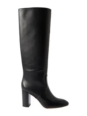 LOEFFLER RANDALL Goldy Leather Knee Boots - Black