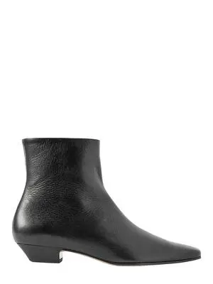 JAMIE HALLER The Lennon Leather Ankle Boots - Black