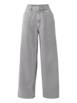 LEMAIRE Organic Cotton-twill Wide-leg Pants - Gray