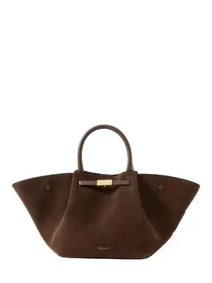 DEMELLIER New York Midi Suede Tote - Brown
