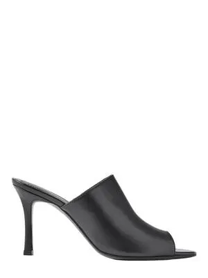 Tove Sarette Leather Mules - Black
