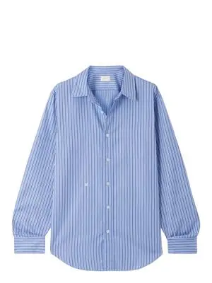 Aimé Leon Dore Striped Cotton-poplin Shirt - Blue