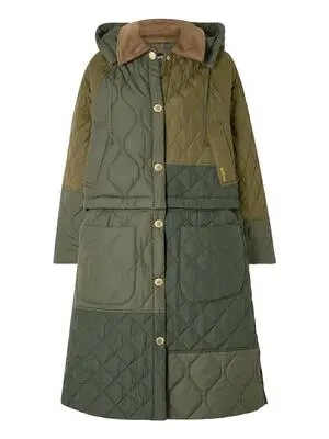 Barbour Lilian Hooded Quilted Coat - Green