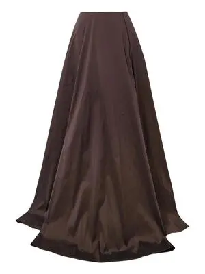 Bernadette Kennedy Taffeta Maxi Skirt - Brown