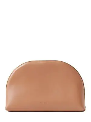 THE ROW Sylvia Leather Clutch Brown