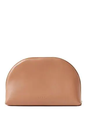 THE ROW Sylvia Leather Clutch Camel