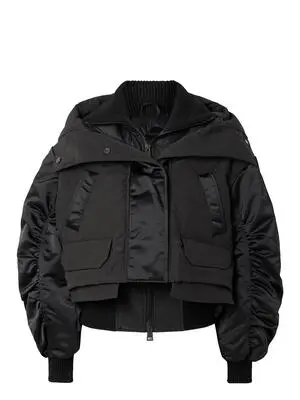 Canada Goose Claremont Oversized Cropped Layered Bomber Jacket - Black