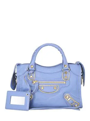 Balenciaga Metallic Edge Classic City Bag - Blue