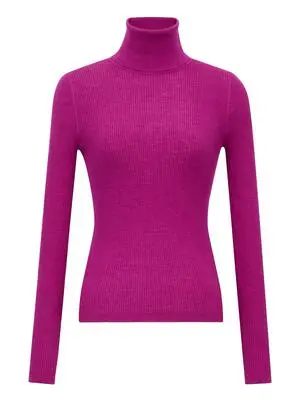 Saint Laurent Turtleneck Top - Pink