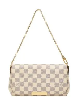 LOUIS VUITTON Damier Azur Favorite - White