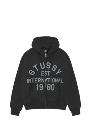 StÜssy Established Zip Up Hoodie - Black