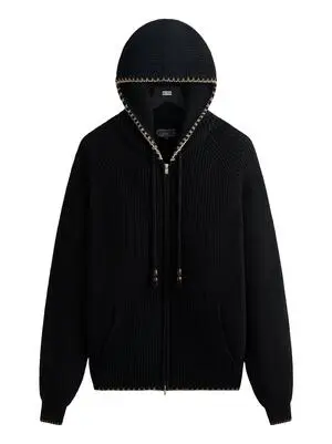 Kith Full Zip Knit Hoodie - Black