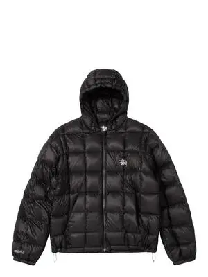 StÜssy Midweight Hooded Puffer - Black