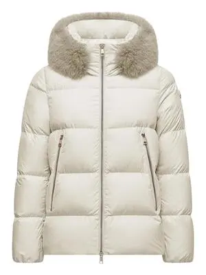 Moncler Laichefur Short Parka - Cream