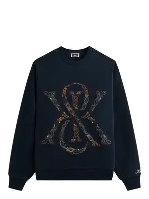 Kith Kin Paisley Crest Nelson Crewneck - Black