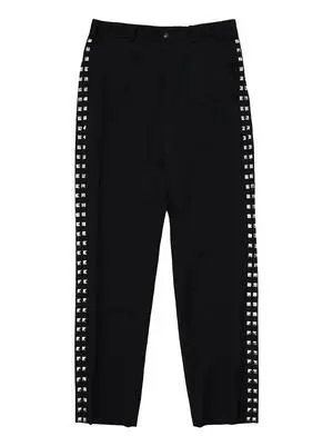 Comme Des Garçons Slim Leg Trousers With Studs - Black