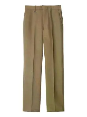 Burberry Wool Tailored Trousers - Neutrals