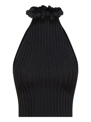 Alaïa Halter Top - Noir Alaia