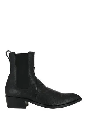TOM FORD Matt Printed Python Chelsea Boots - Black