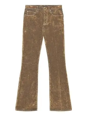Amiri Velvet Flare Jean - Tan