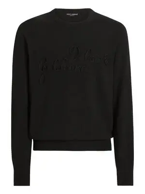 Dolce & Gabbana Fine-gauge Wool Pullover - Black