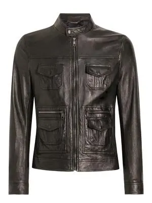Dolce & Gabbana Leather Jacket - Black