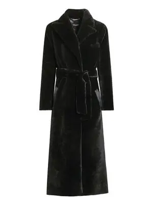 Dolce & Gabbana Shearling Overcoat - Black