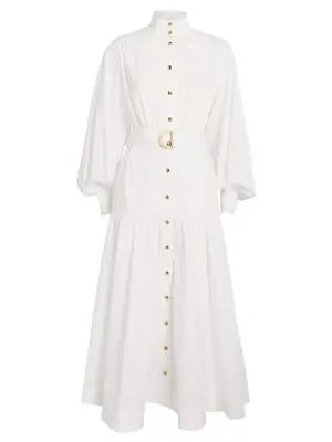 Zimmermann Utility Midi Shirtdress - Nude