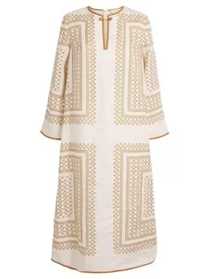 Zimmermann Linen Tunic Midi Dress - Nude