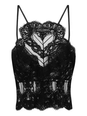 Dolce & Gabbana Lace Top - Black