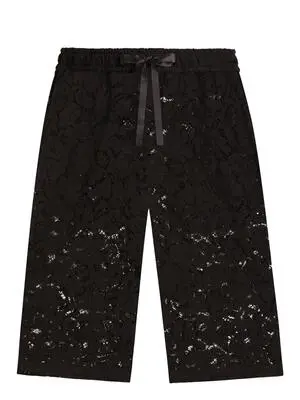 Dolce & Gabbana Cordonetto Lace Trousers - Black