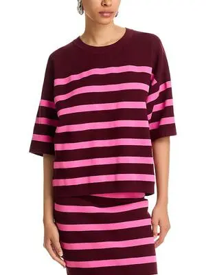 Essentiel Antwerp Industry Striped Knit Top - Margot Mauve