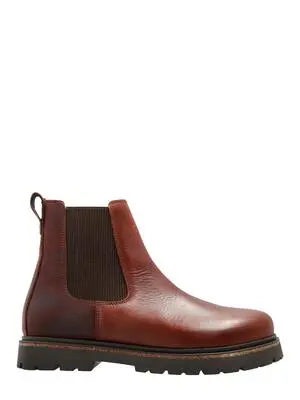 BIRKENSTOCK Leather Highwood Slip On Mid Chelsea Boots - Brown