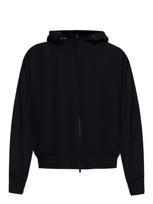 Emporio Armani Wool Herringbone Jacket - Black