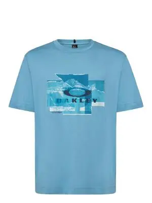 Oakley Printed Cotton T-Shirt Dark Pacific