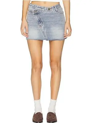 Lioness Moss Mini Skirt - Blue Denim