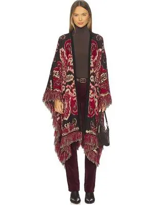 L'Agence Naoko Poncho - Multi Stripe Paisley