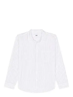 Obey Faro Woven Shirt In White - White Multi