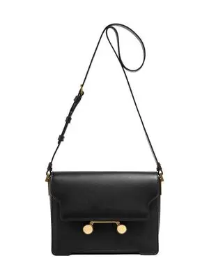 Marni Trunkaroo Leather Shoulder Bag - Black