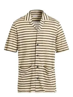PAOLO PECORA Shirt Size Linen - Beige