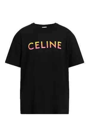 Celine Man T-shirt Grey Size Xl Cotton Black