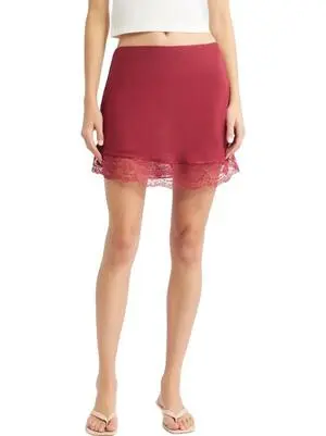 BELLA VENICE Sienna Slip Skirt - Burgundy