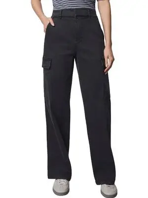 Splendid Ottilie Cotton-blend Cargo Pants - Lead Black