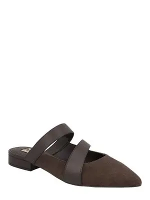 Mia Abie Pointed Toe Mule Chocolate/dark Brown