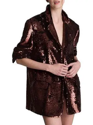 KENNETH COLE Sequin Wrap Jacket