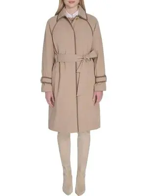 Cole Haan Water-resistant Twill Coat - Sand