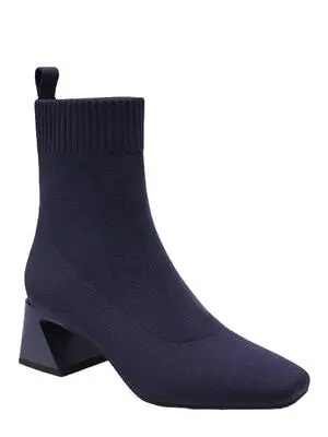 Vivaia Square-Toe Heeled Boots Navy